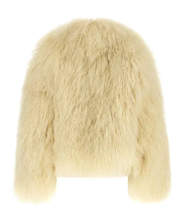 BLANCHA Curly Fur Cropped Jacket