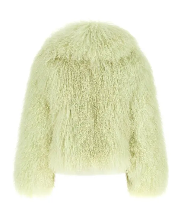 BLANCHA Fur Maxi Shawl Collar Jacket