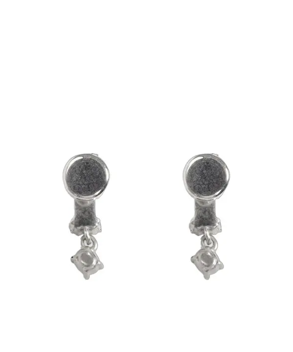 JIL SANDER Earrings With A Shimmering Crystal