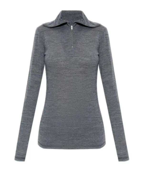 JIL SANDER Half-zip Knit Sweater