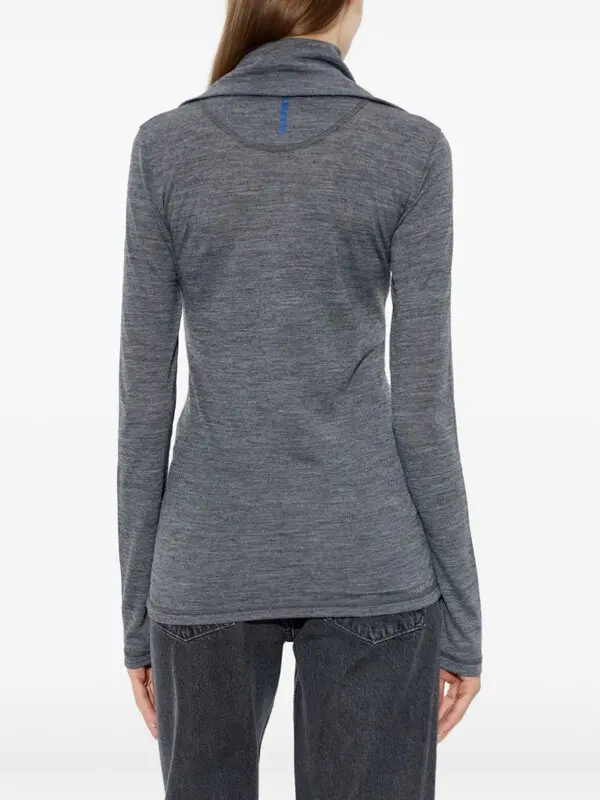JIL SANDER Zip Stand-collar Long Sleeve Top