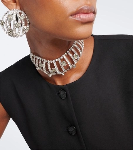 Magda Butrym Embellished Floral Appliqué Choker