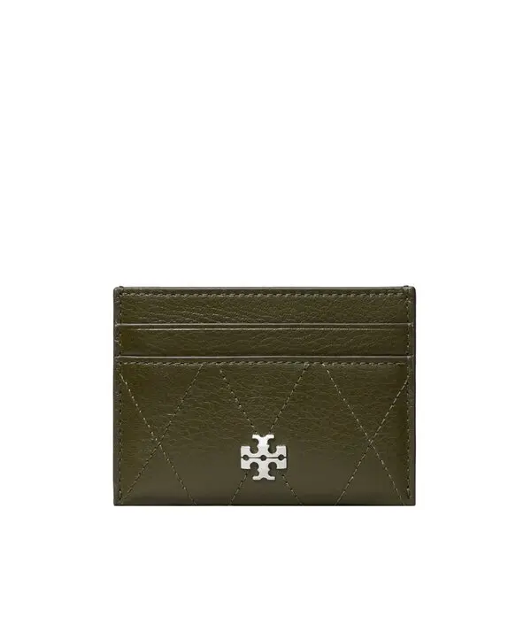 Tory Burch Quilted Logo Cardholder Wallet - No