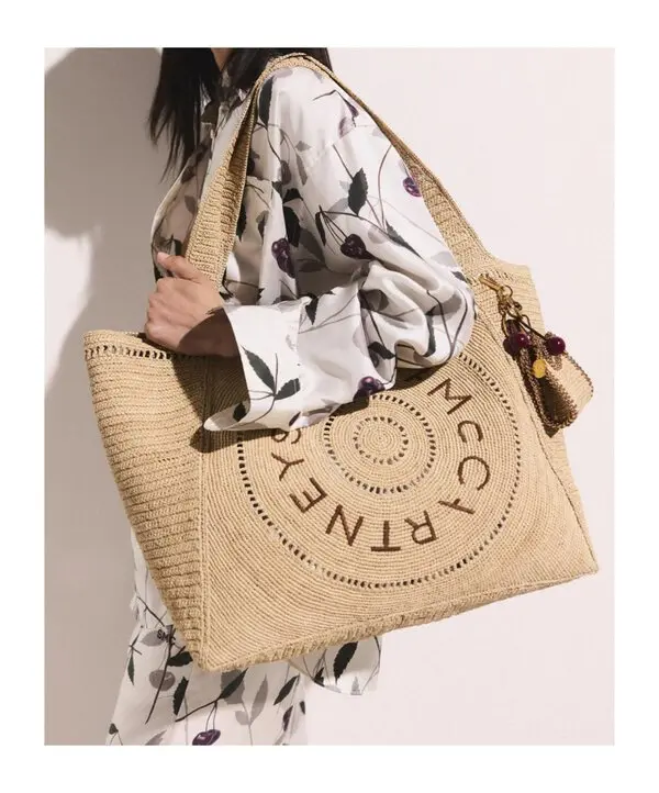 Stella McCartney Logo Embroidered Top Handle Bag