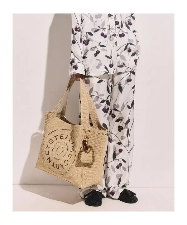 Stella McCartney Logo Embroidered Top Handle Bag