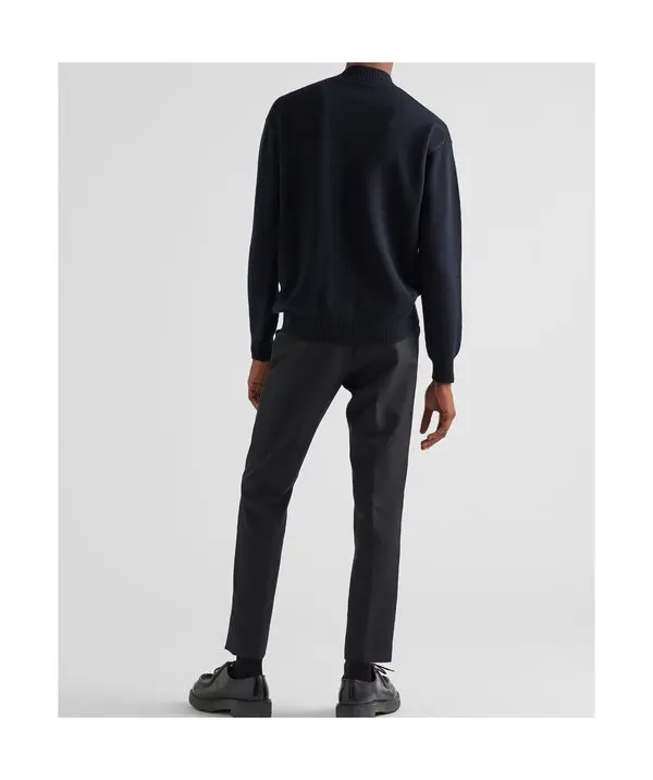 Prada Cashmere Turtleneck With Embroidered Logo