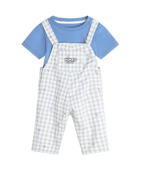 Kenzo Checked Cotton Dungarees Set