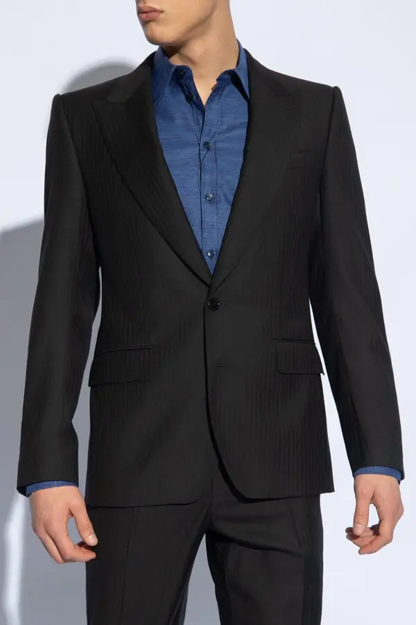 Dolce & Gabbana Dolce Gabbana Herringbone Single-breasted Blazer