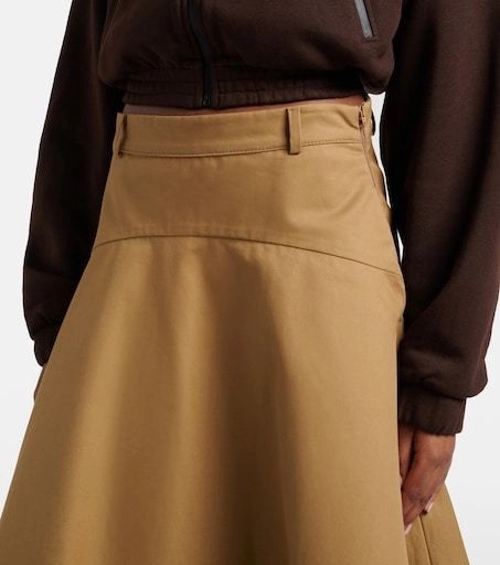 Balenciaga Cotton Twill Midi Skirt