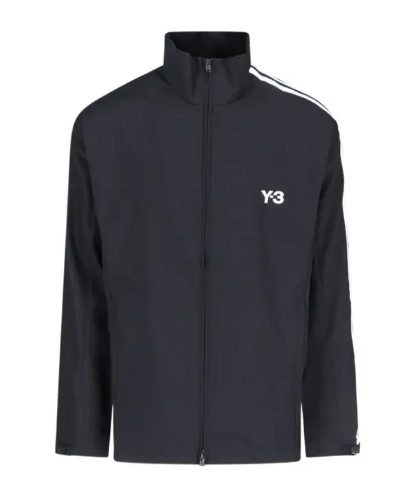 Y3 Logo-printed Zipped Jacket - Black