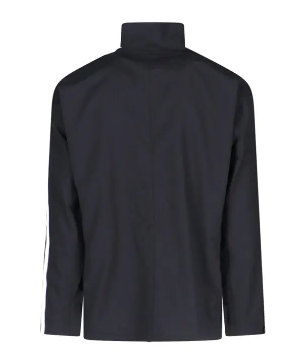 Y3 Logo Printed Zip-up Jacket With Straight Hem