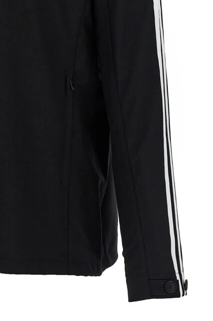 Y3 Logo Printed Zip-up Jacket With Straight Hem - Black