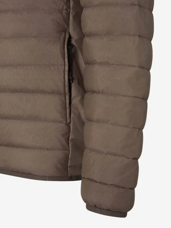 Stone Island Zip Up High Neck Padded Jacket - Walnut Brown
