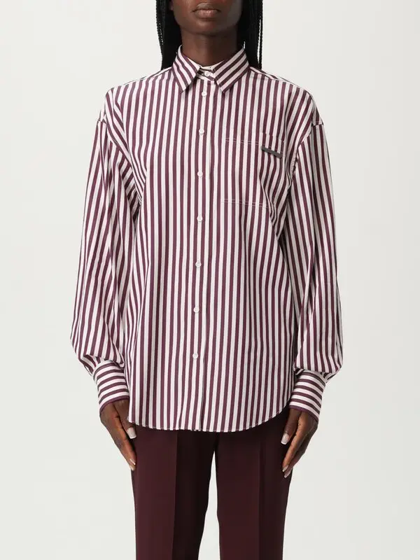 Brunello Cucinelli Striped Long-sleeve Shirt