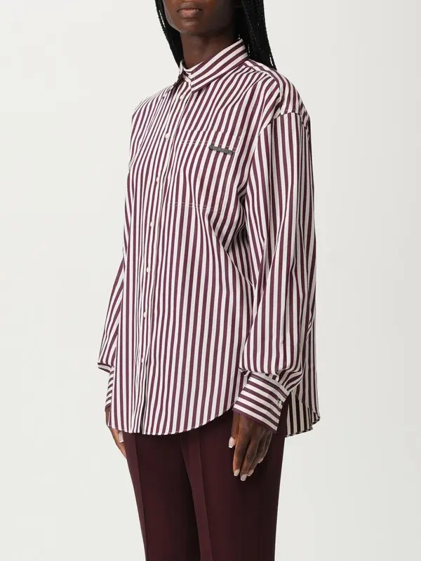 Brunello Cucinelli Striped Long-sleeve Shirt