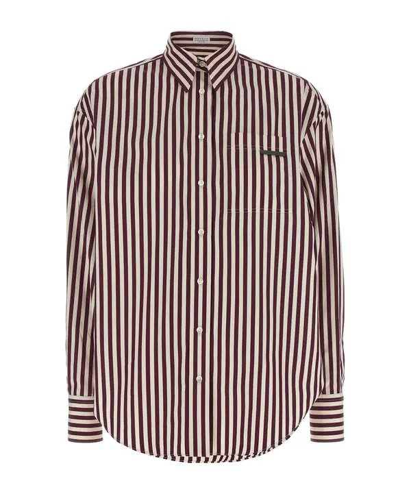 Brunello Cucinelli Striped Long Sleeved Shirt
