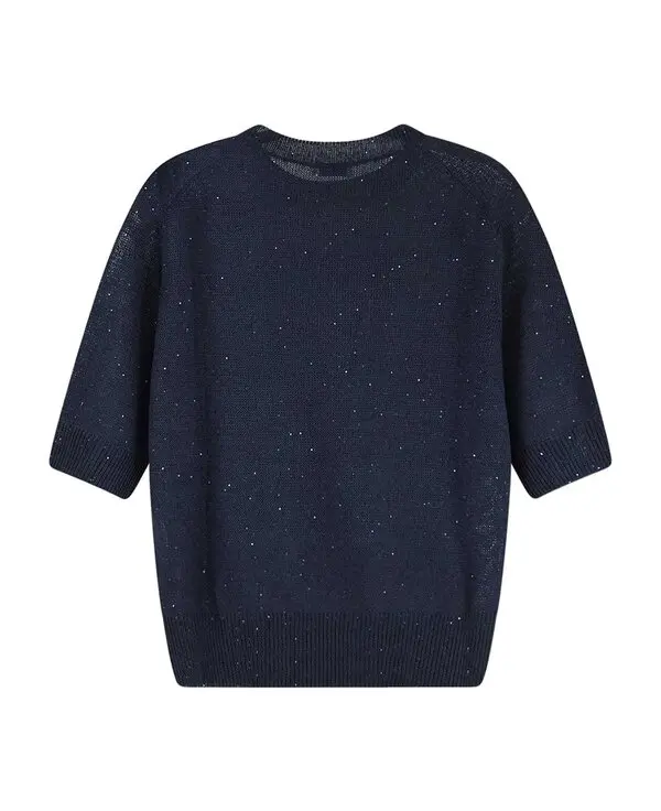 Brunello Cucinelli Sequined Short-sleeve Jumper