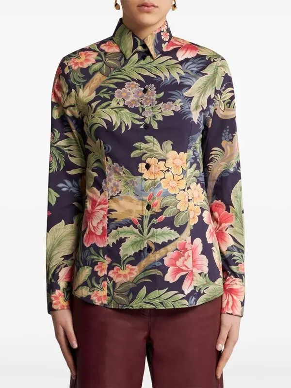 Etro Long-sleeved Printed Shirt