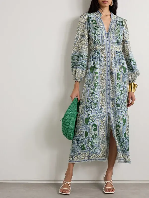 Zimmermann Ottie V-neck Maxi Dress
