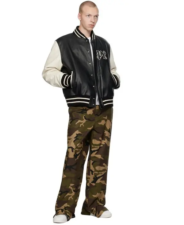 Palm Angels Pa Monogram Bomber Jacket