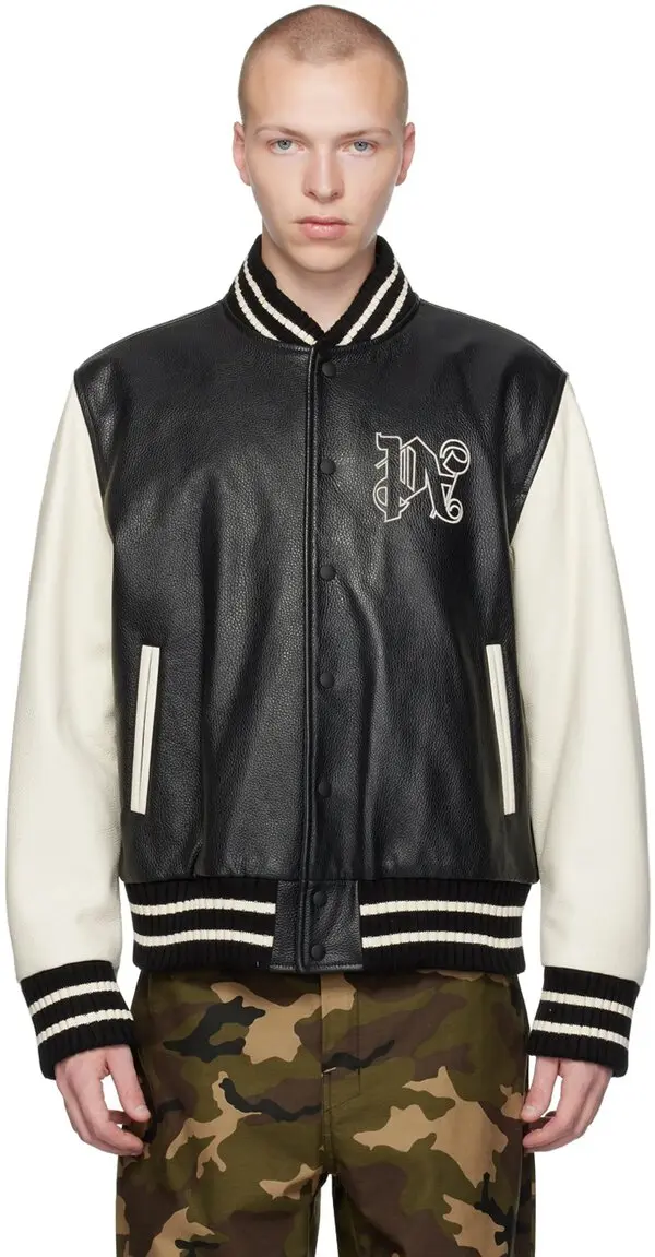 Palm Angels Pa Monogram Bomber Jacket