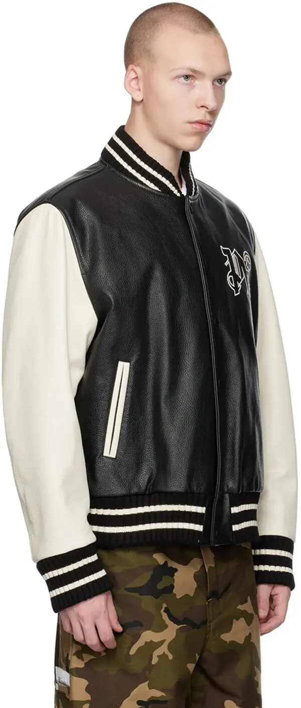 Palm Angels Pa Monogram Bomber Jacket