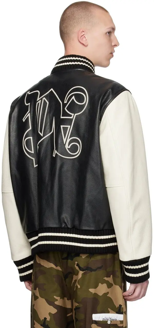 Palm Angels Pa Monogram Bomber Jacket