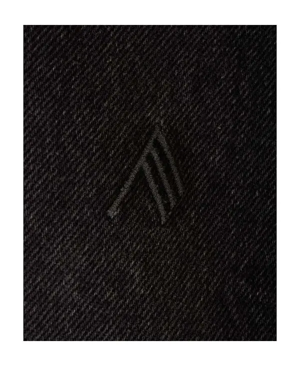Attico Logo Embroidered Buttoned Denim Shirt