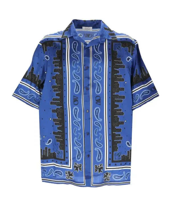 Off-White Bandana-printed Straight Hem Shirt