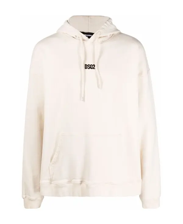 Dsquared2 Logo Print Hoodie - White
