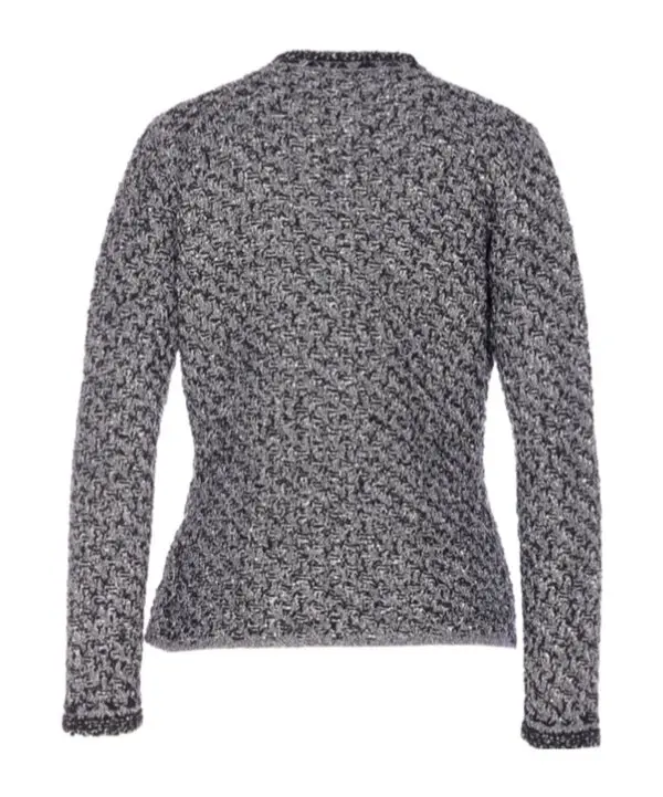 Fabiana Filippi Denim Effect Sequin Tweed Jacket