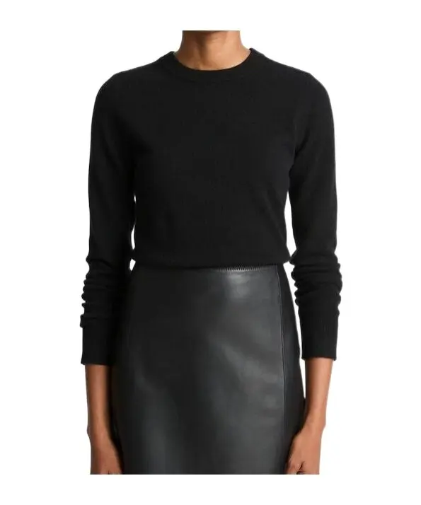 Vince Cashmere Round-neck Sweater - Black
