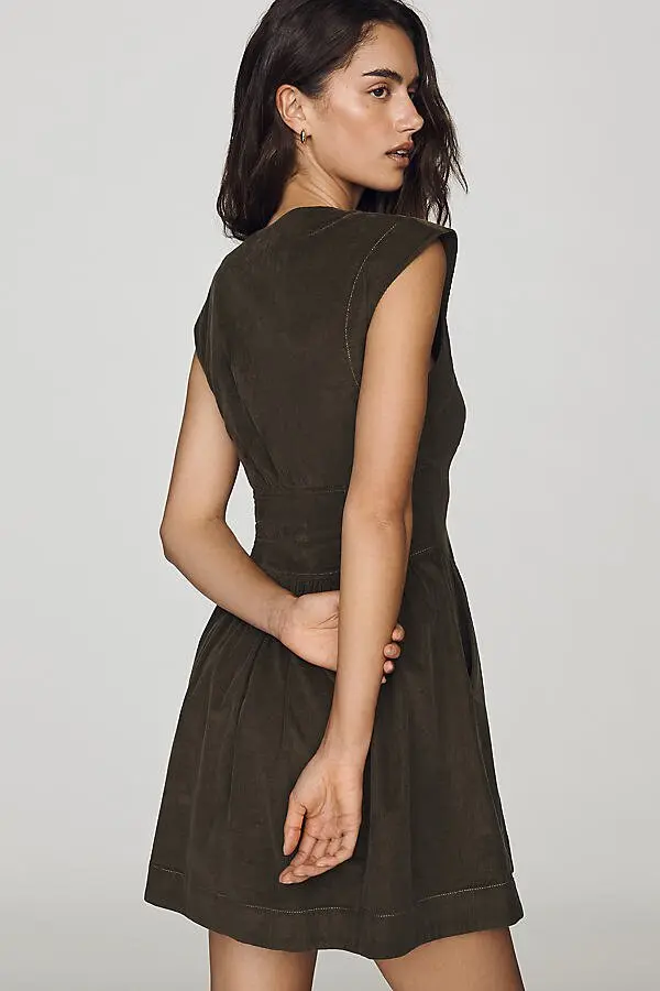 Maeve 100% Cotton Corduroy Mini Dress