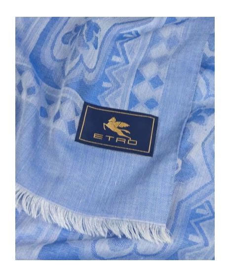 Etro Silk-blend Scarf With Geometric Motif
