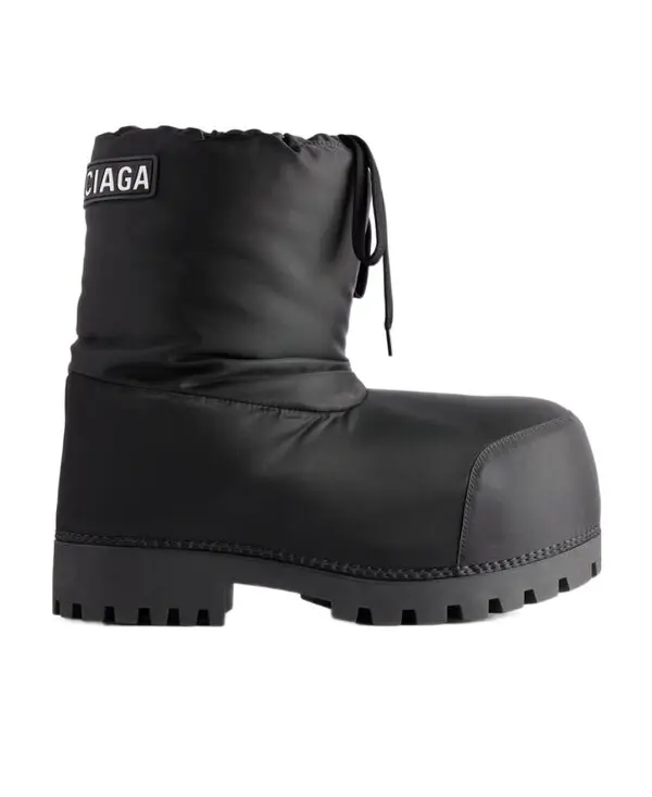 Balenciaga Logo Patch Alaska Ankle Boots