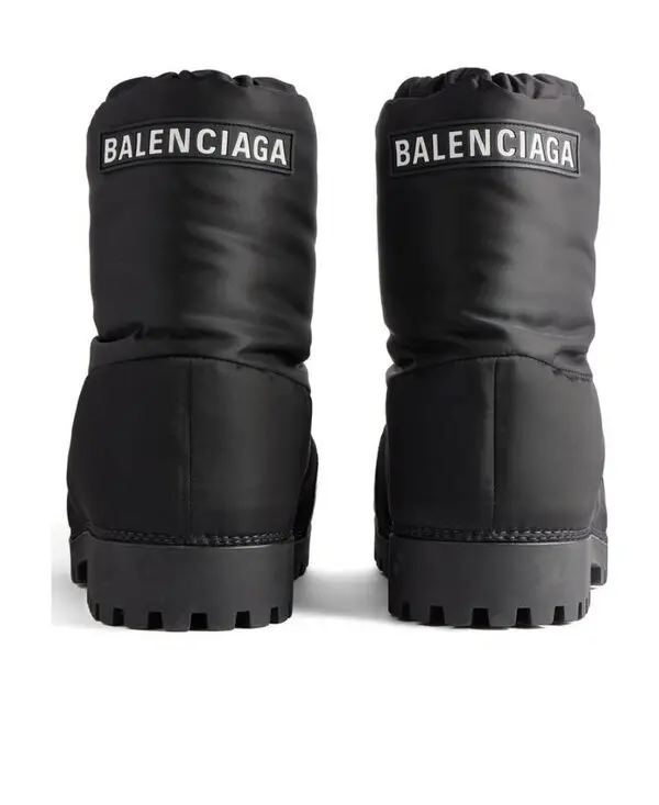 Balenciaga Logo Patch Alaska Ankle Boots