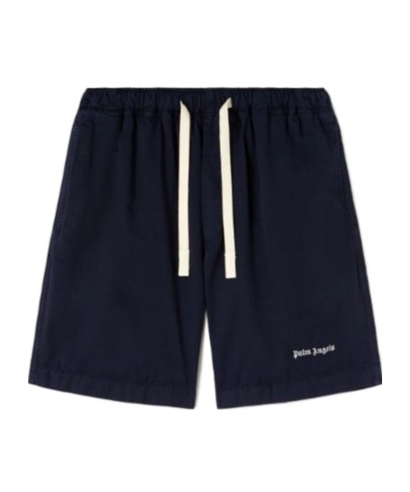 Palm Angels Logo Embroidered Drawstring Bermuda Shorts