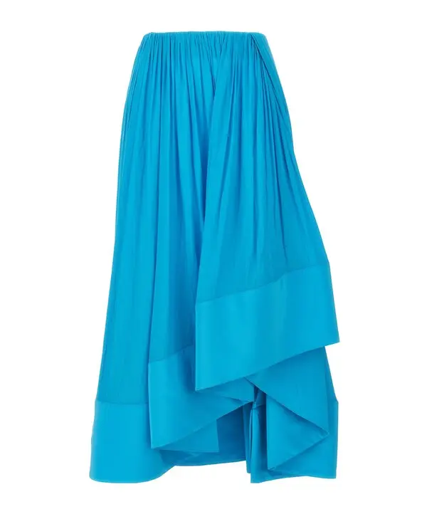 LANVIN Ruffled Hem Pleated Skirt