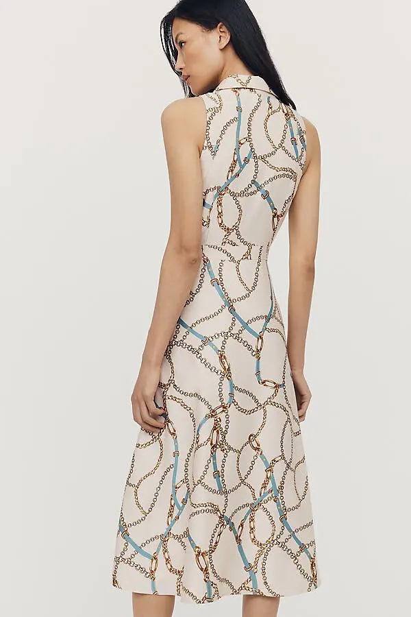 Maeve Satin Tie Twist Midi Dress