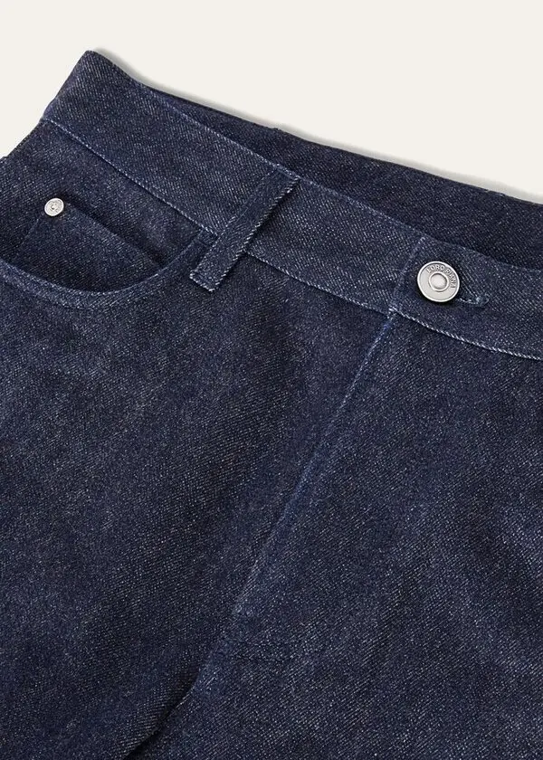 Loro Piana Cashmere Jeans With Logo Patch - Shadow Blue