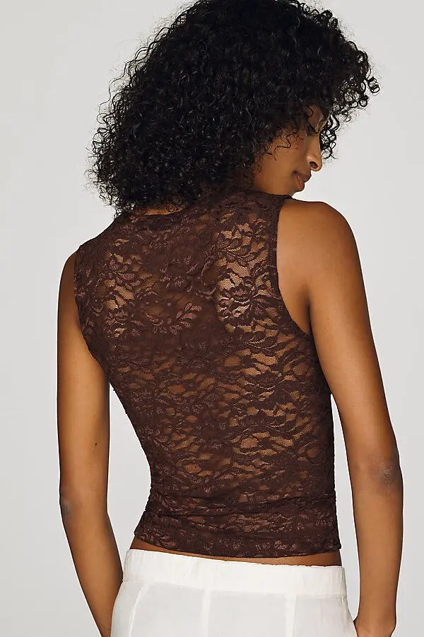 Anthropologie Lace Twist Pleat Top