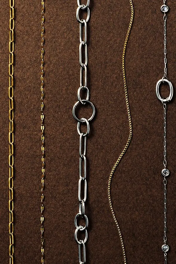 Anthropologie Paperclip Chain Necklace - Gold