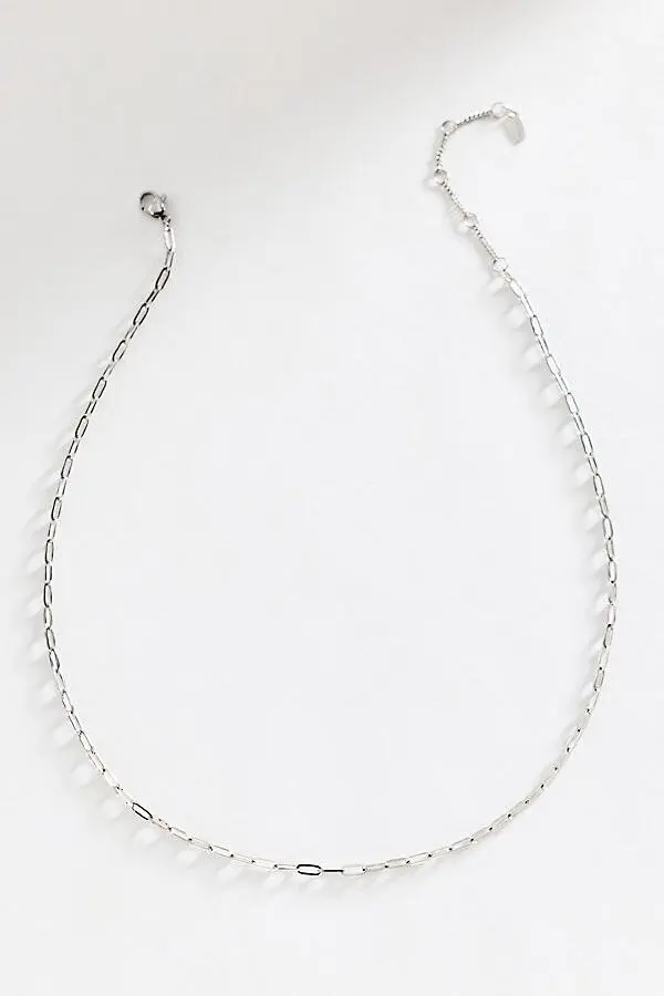 Anthropologie Paperclip Chain Necklace - Silver