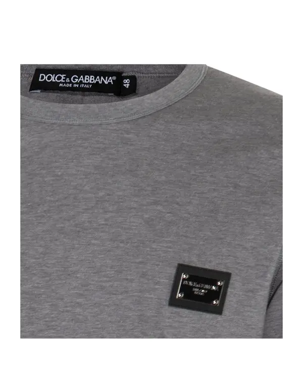 Dolce & Gabbana Dolce Gabbana Logo Plaque Crewneck T-shirt