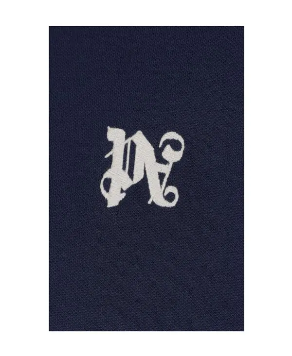 Palm Angels Logo Embroidered Zip-up Jacket