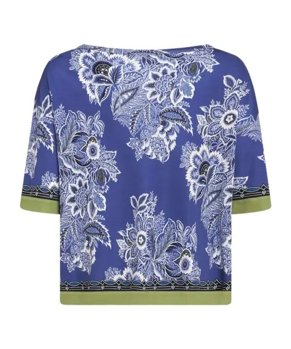 Etro Bandanna Bouquet Printed Jersey Blouse