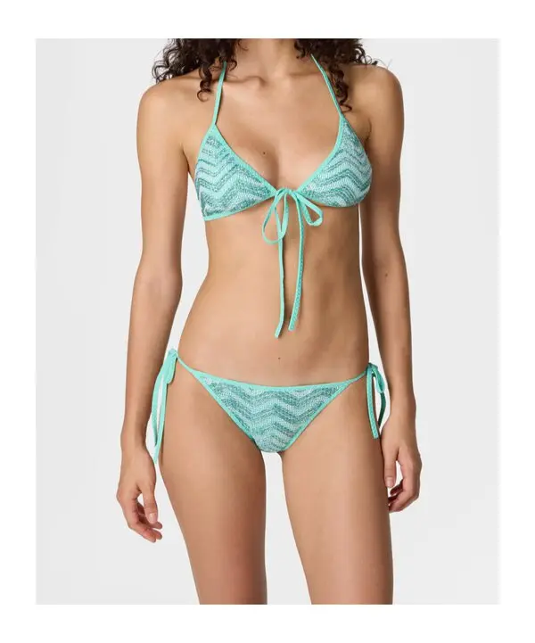 Missoni Zigzag-pattern Tie-fastening Bikini Set