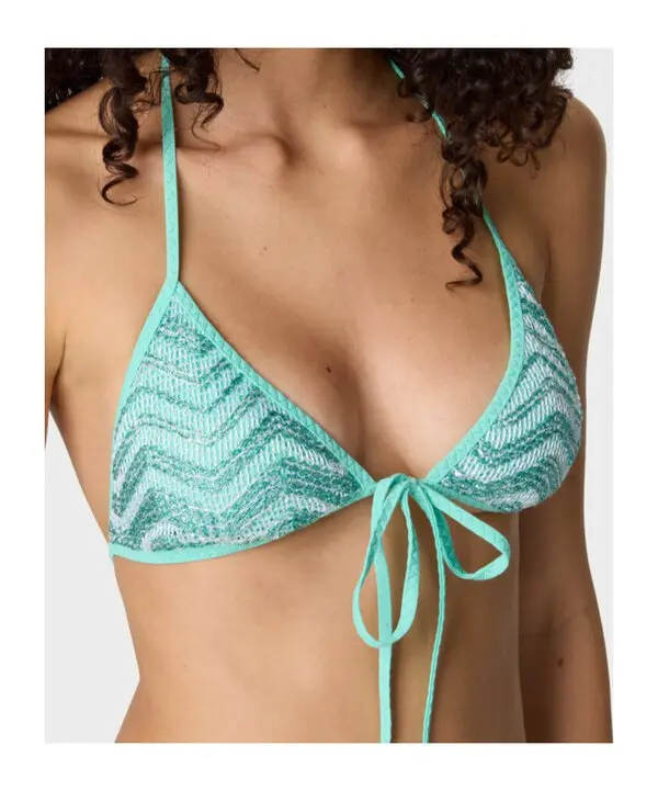 Missoni Zigzag-pattern Tie-fastening Bikini Set