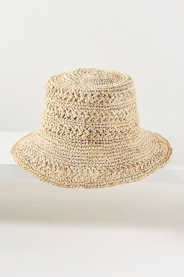WYETH Sigrid Raffia Bucket Hat - Neutral