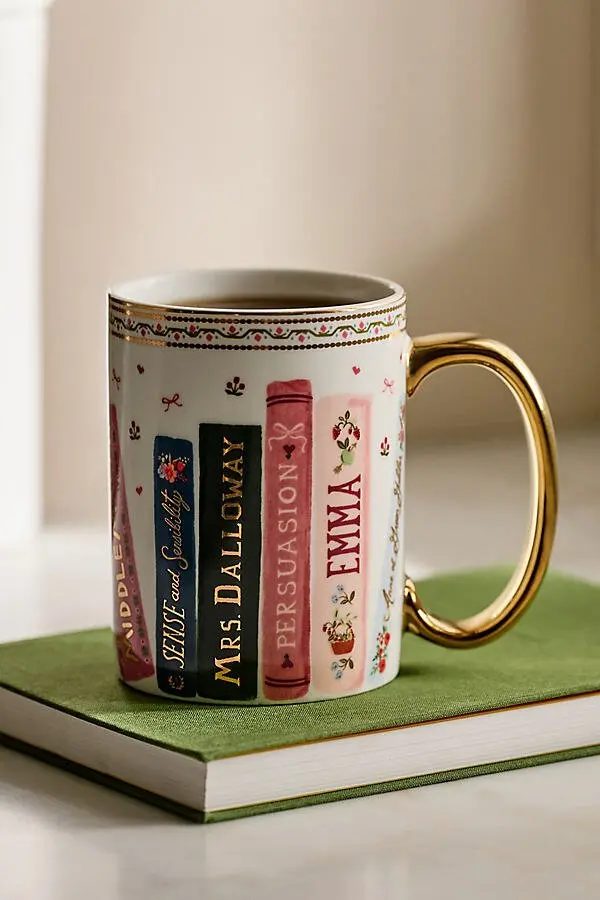 RIFLE PAPER CO. Porcela Book Mug - Medium Pink